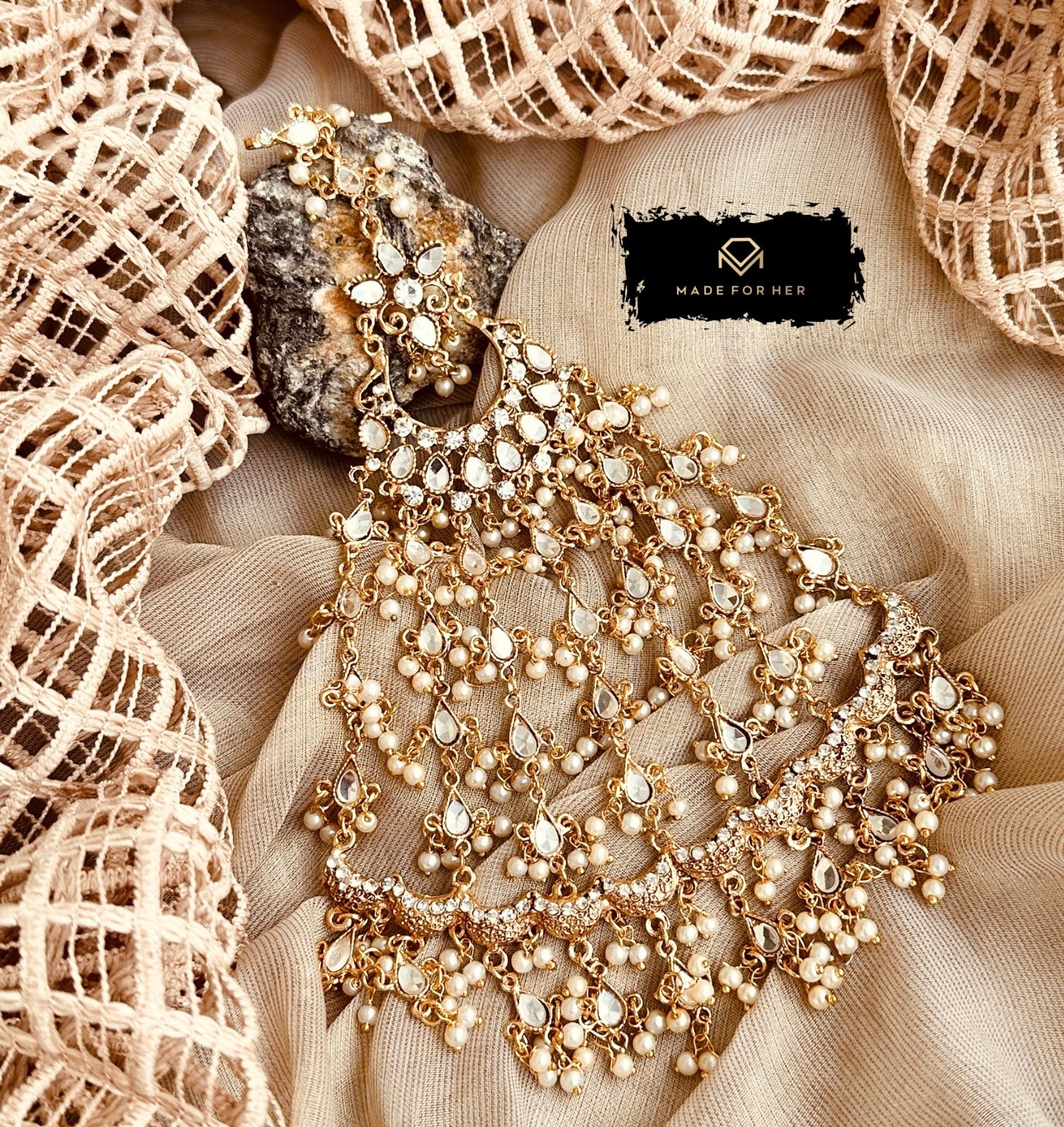 Golden Grandeur Jumbo Jhumer - KMW071 – Made For Her